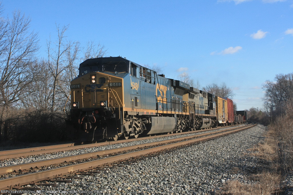 CSX 648 and train Q439